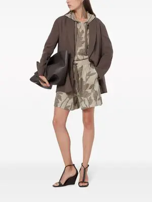 Brunello Cucinelli Floral-jacquard Hooded Top