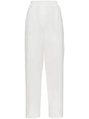Brunello Cucinelli Tapered Cropped Trousers - White
