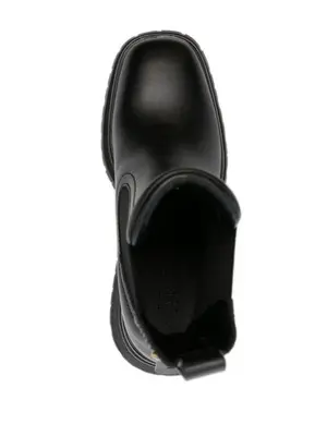 Moncler Gigi 70mm Leather Chelsea Boots - Black