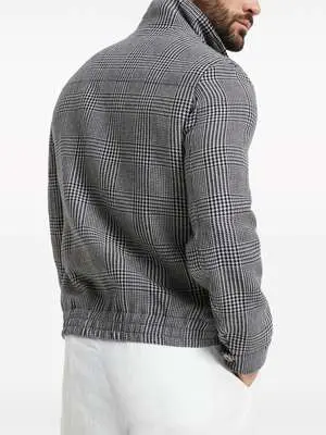 Brunello Cucinelli Puppytooth Pattern Zip-up Jacket