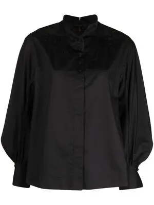 Shiatzy Chen Knotted-button Poplin Shirt