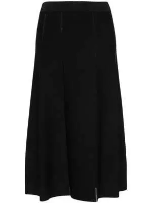 Zimmermann Ribbed-knit A-line Midi Skirt