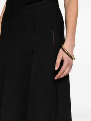 Zimmermann Ribbed-knit A-line Midi Skirt
