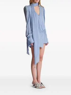 Balmain Snakeskin-print Silk Minidress