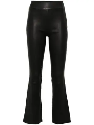 ARMA Flared Cropped Leather Trousers