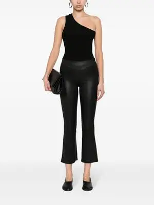 ARMA Flared Cropped Leather Trousers