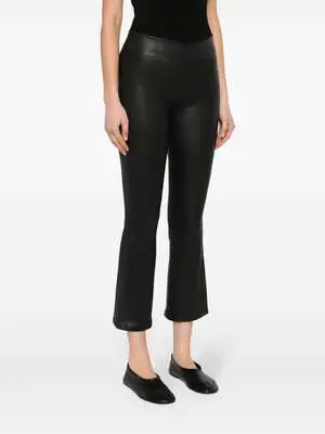 ARMA Flared Cropped Leather Trousers