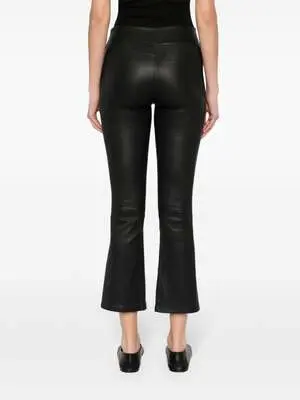 ARMA Flared Cropped Leather Trousers