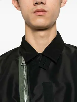 Sacai Contrasting-trim Layered Bomber Jacket