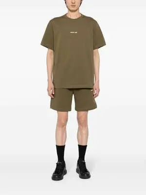 Helmut Lang Logo-print Cotton Shorts - Green