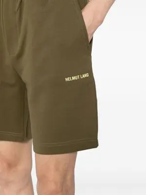 Helmut Lang Logo-print Cotton Shorts - Green