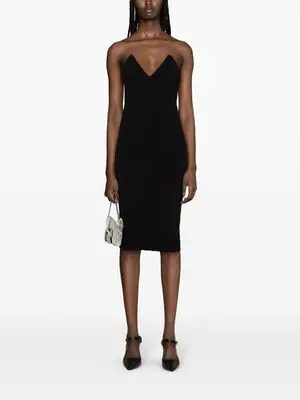 Coperni Ribbed-knit Bustier Dress