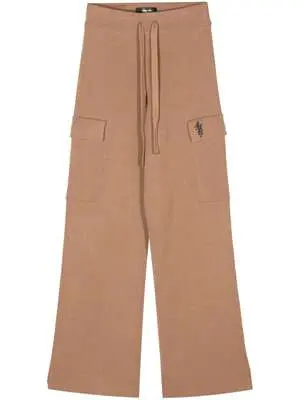 Amiri Logo-embroidered Ribbed Knit Trousers