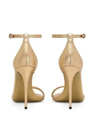 Dolce & Gabbana Keira Leather Sandals - Gold