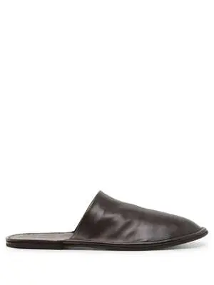 Marsèll Filo Round-toe Leather Mules - Brown
