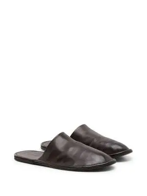 Marsèll Filo Round-toe Leather Mules - Brown
