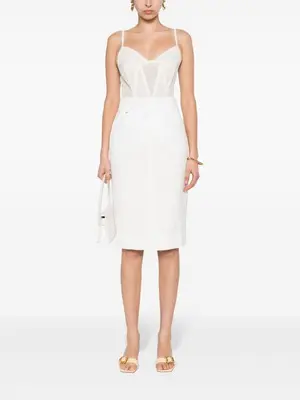 Jacquemus La Jupe Midi Bari Skirt - White