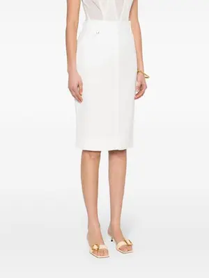 Jacquemus La Jupe Midi Bari Skirt - White