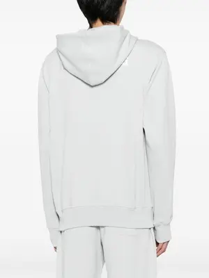 Helmut Lang Logo-print Cotton Hoodie - Blue