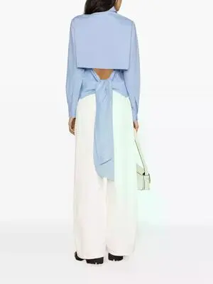 P.a.r.o.s.h Rear-tie Cotton Shirt - Blue