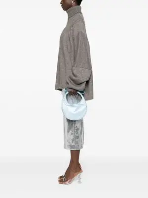 Mach & Mach Bow-detail Satin Tote Bag