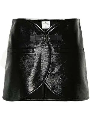 COURREGES Ellipse Vinyl Mini Skirt - Black