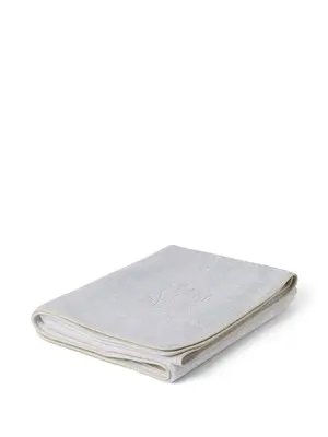 Brunello Cucinelli Logo-embroidered Beach Towel - Grey