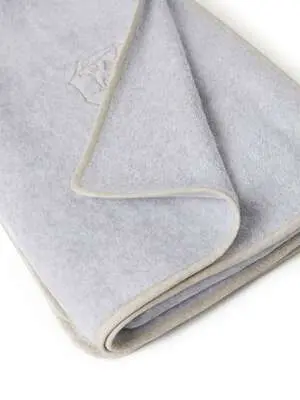 Brunello Cucinelli Logo-embroidered Beach Towel - Grey