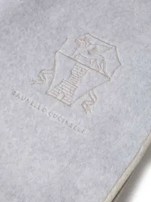 Brunello Cucinelli Logo-embroidered Beach Towel - Grey