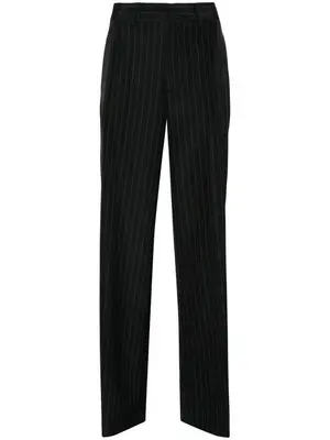 P.a.r.o.s.h Pinstripe Wide-leg Trousers - Black