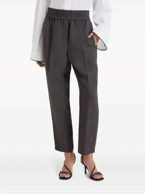 Brunello Cucinelli High-waist Cropped Trousers