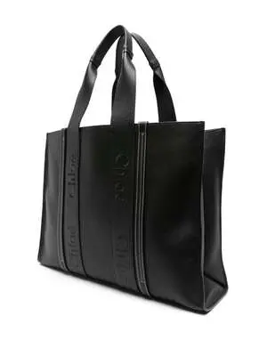 Chloé Large Woody Leather Tote Bag