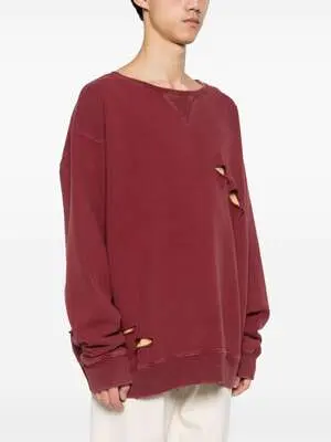 MAISON MARGIELA Distressed Layered Cotton Sweatshirt