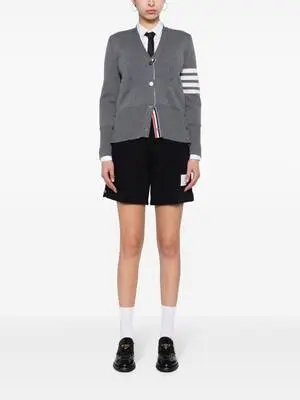 Thom Browne Name-tag Ribbed Knit Shorts