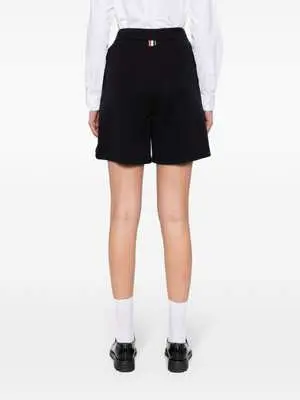 Thom Browne Name-tag Ribbed Knit Shorts