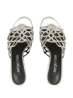 SERGIO ROSSI Sr Mermaid 90mm Leather Mules