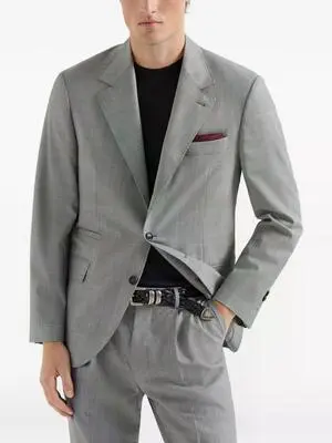 BRUNELLO CUCINELLI Super 150s Virgin Wool Prince Of Wales Jacket