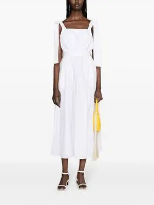 MSGM Bow-detailed Midi Dress