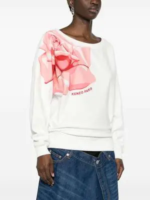 Kenzo Rose-print Cotton Sweatshirt