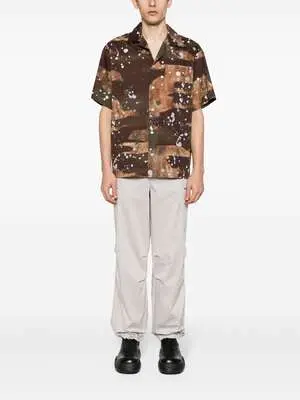 MSGM Paint-splatter Cotton Shirt