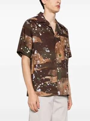 MSGM Paint-splatter Cotton Shirt