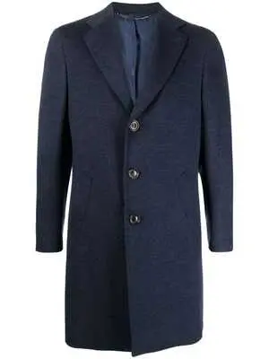 Canali Single-breasted Wool-blend Pea Coat