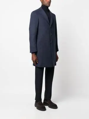 Canali Single-breasted Wool-blend Pea Coat