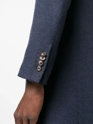 Canali Single-breasted Wool-blend Pea Coat