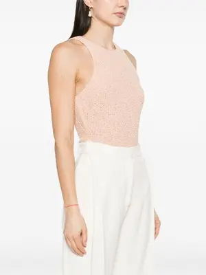 Fabiana Filippi Halterneck Bouclé-knit Bodysuit