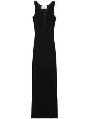 AMI Paris Sleeveless Cotton Maxi Dress