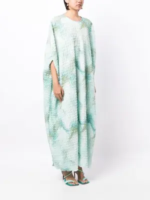 BAMBAH Jacquard Kaftan Dress - Green