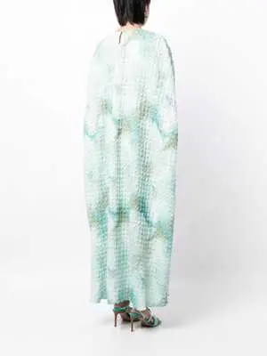 BAMBAH Jacquard Kaftan Dress - Green