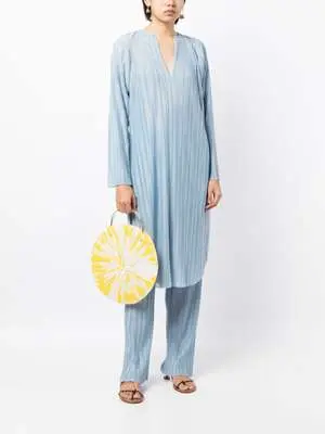 BAMBAH Plissé Trousers Set - Blue