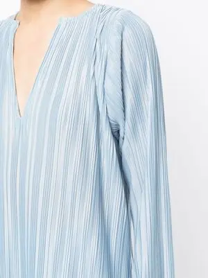 BAMBAH Plissé Trousers Set - Blue